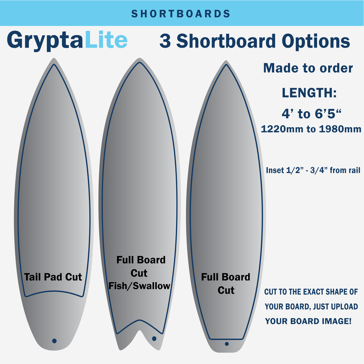 Waxless Surfboard Traction Film | GryptaLite